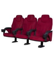 China Soft Cushion Cinema Chairs , Folding Theater Seats High Resillience Songe for sale