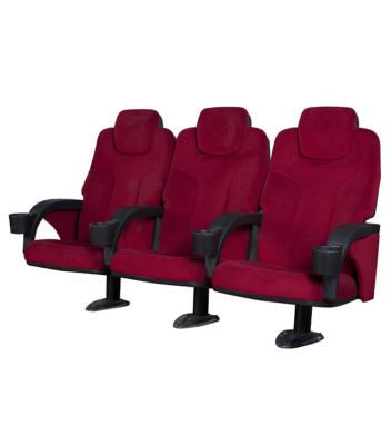 China Soft Cushion Cinema Chairs , Folding Theater Seats High Resillience Songe for sale