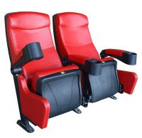 China Row Light Movie Theater Seats Leather Covering Retractable Reliable Durable for sale