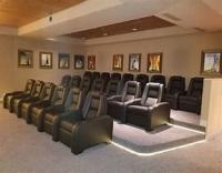 China 490mm Fixed Home Entertainment Seating Chairs 2+1 Layout for sale