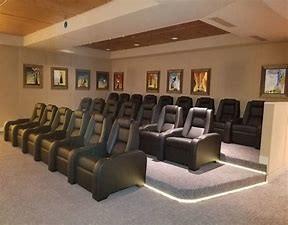 China 490mm Fixed Home Entertainment Seating Chairs 2+1 Layout for sale