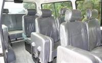 China Genuine Leather High Density Sponge Toyota Hiace Seats With USB Charging for sale