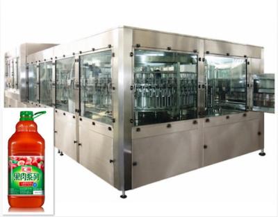 China Ultra Clean Juice Filling Line With Stainless Steel Spring Pressing Structure for sale