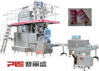 China Beverage 200ml Aseptic Carton Filling Machine With Straw Applicator For Milk for sale