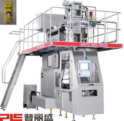 China 6000PPH 250ml Prisma Aseptic Carton Filling Machine for Milk with Automatic PLC Control for sale