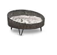 China PE Rattan Handwoven Nest Small Animal Pet Bed Cattery Pet House For Dogs Cats Indoor for sale