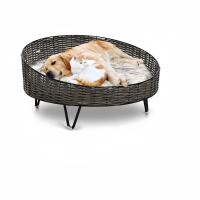 China PE Rattan Handwoven Nest Small Animal Pet Bed Cattery Pet House For Dogs Cats Indoor for sale