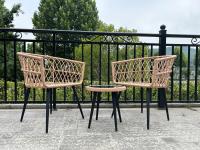 China Waterproof Rattan Coffee Table Chair Sets For Garden And Patio Rattan Woven Wicker Outdoor Furniture Set for sale
