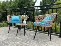China Waterproof Rattan Coffee Table Chair Sets For Garden And Patio Rattan Woven Wicker Outdoor Furniture Set for sale