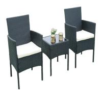 China Outdoor Pool / Beach Rattan Coffee Table Chair Sets With Aluminum Frame Ottoman High Quality Outdoor Indoor Furniture for sale