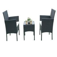 China Outdoor Pool / Beach Rattan Coffee Table Chair Sets With Aluminum Frame Ottoman High Quality Outdoor Indoor Furniture for sale
