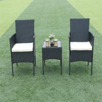 China Outdoor Pool / Beach Rattan Coffee Table Chair Sets With Aluminum Frame Ottoman High Quality Outdoor Indoor Furniture for sale
