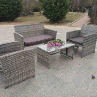 China High Quality Aluminum Frame Modern PE Rattan Woven Wicker Handmade Sofa Coffee Table Set Outdoor Indoor Furniture for sale