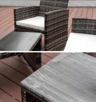 China High Quality Aluminum Frame Modern PE Rattan Woven Wicker Handmade Sofa Coffee Table Set Outdoor Indoor Furniture for sale