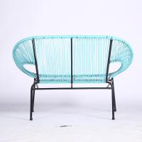 China PE Rattan Woven Coffee Table Chair Hot Sale Best Design Colorful Outdoor Furniture Set Tempered Glass Tabletop for sale