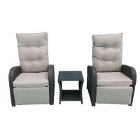 China 2 Seater PE Rattan Sofa And Chair Set With Cushions Table Chair Daybed Garden for sale