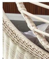 China 19x1.2mm Birds Nest Egg Chair Outdoor PE Rattan Swing Chair Hotel Garden Hanging for sale