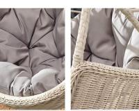 China 19x1.2mm Birds Nest Egg Chair Outdoor PE Rattan Swing Chair Hotel Garden Hanging for sale