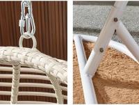 China 19x1.2mm Birds Nest Egg Chair Outdoor PE Rattan Swing Chair Hotel Garden Hanging for sale