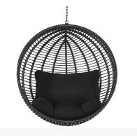 China Hanging Glider Outdoor Garden PE Rattan Swing Chair Hanging House Hotel for sale