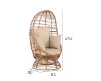 China Egg Round Patio Outdoor Indoor Garden PE Rattan Swing Chair Hotel Garden for sale