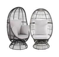 China Egg Round Patio Outdoor Indoor Garden PE Rattan Swing Chair Hotel Garden for sale