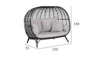 China Patio Outdoor Indoor Garden PE Rattan Swing Chair For Hotel Garden Furniture Egg for sale