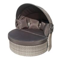 China PE Rattan Garden Lounge Chair Sofa Furniture Chair Daybed Lying Bed Beach for sale