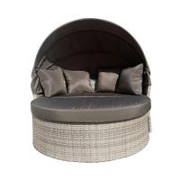 China PE Rattan Garden Lounge Chair Sofa Furniture Chair Daybed Lying Bed Beach for sale