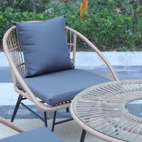 China Pe Rattan Furniture Dining Tables And Chairs Craftsmanship Woven Coffee Table Chair Sofa for sale