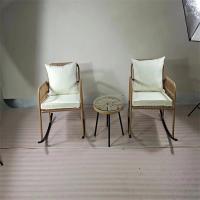 China ODM OEM Garden Furniture Rattan Table And Chairs Rocking PE Rattan Woven Coffee for sale