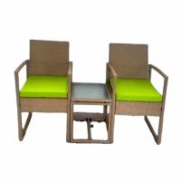 China Handmade Rattan Woven Coffee Table Chair For Outdoor Dining And Relaxing Table Chair Ottoman Furniture Sets for sale