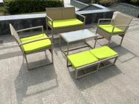 China Handmade Rattan Woven Coffee Table Chair For Outdoor Dining And Relaxing Table Chair Ottoman Furniture Sets for sale