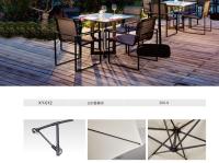 China Sunbrella Outdoor Cantilever Patio Umbrella With Lights Side Stand Garden Round Aluminum Cantilever Parasol for sale