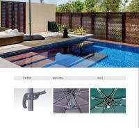 China Patio Aluminum Cantilever Umbrella Sun Stainless Steel Frame Outdoor Umbrella Garden for sale