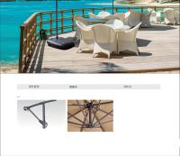 China Stainless Steel Pool Side Umbrella Waterproof Restaurant Hotel  Aluminum Frame Garden Parasol Beach for sale