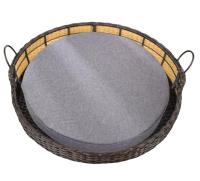 China Swing Rattan Hanging Pet Bed PP Natural Woven Wicker Dog Cat Animal Sleeping House Baskets Outdoor Indoor for sale