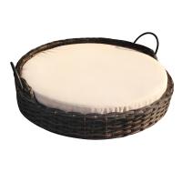 China Swing Rattan Hanging Pet Bed PP Natural Woven Wicker Dog Cat Animal Sleeping House Baskets Outdoor Indoor for sale