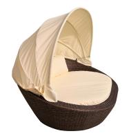 China Balcony Rattan Lounge Daybed Sun Bed UV Resistance Courtyard Canopy Villa Patio Pool for sale