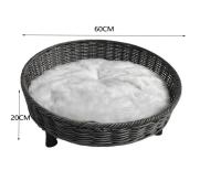 China Morden Style Artificial Rattan Pet Furniture Fashion Indoor Pet Bed Dog Bed House Waterproof for sale