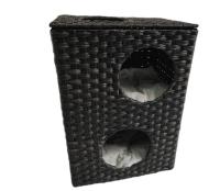 China Cute Natural Modern Cat Furniture Pet House Bed Wicker Rattan Pat Cave Bed Condo House for sale