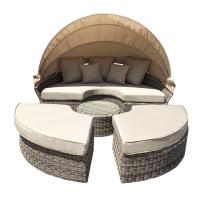 China Outdoor Wicker Pool Lounge Chairs Beach Backyard Round Folding Patio Folding for sale