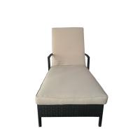 China Rattan Wicker Adjustable Recliner Lounge Chair Chaise Patio Backyard Poolside Sunbed Garden for sale