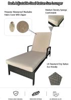 China Rattan Wicker Adjustable Recliner Lounge Chair Chaise Patio Backyard Poolside Sunbed Garden for sale