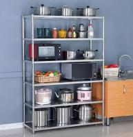 China CE BSCI Kitchen Floor 5 Tier Stainless Steel Storage Shelf Box High Capacity for sale