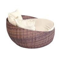China Garden Rattan Lounge Chair Garden Reclining Along Extra Thick Cushions Excellent for sale
