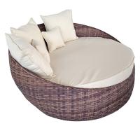 China Garden Rattan Lounge Chair Garden Reclining Along Extra Thick Cushions Excellent for sale