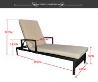 China Modern Hotel Outdoor Swimming Poolside Daybed Sun Bed Outdoor Lounger for sale