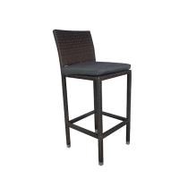 China Classic outdoor bar balcony table and chair combination garden rain-proof rattan leisure bistro high table and bar stool for sale