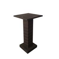 China Classic outdoor bar balcony table and chair combination garden rain-proof rattan leisure bistro high table and bar stool for sale